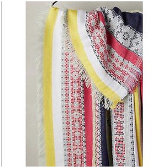 Anthropologie | Accessories | Anthro Striped Jacquard Scarf By Shingora ...